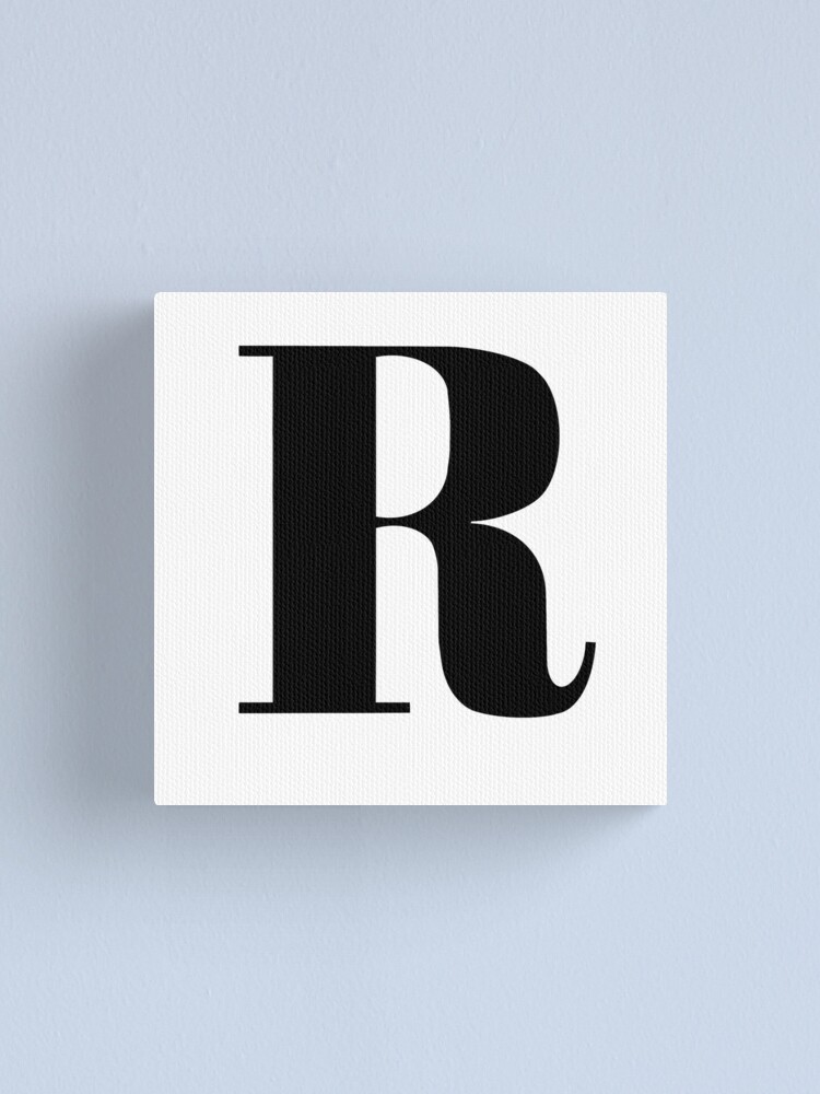 Lienzo for Sale con la obra «La letra R (negra)» de drawingbystephx | Redbubble