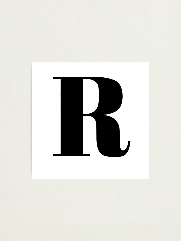 Lámina fotográfica «La letra R (negra)» de drawingbystephx | Redbubble