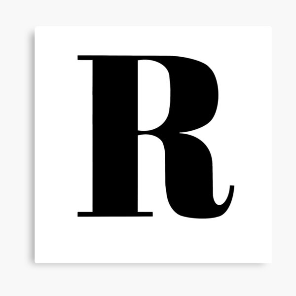 Lienzo for Sale con la obra «La letra R (negra)» de drawingbystephx ...