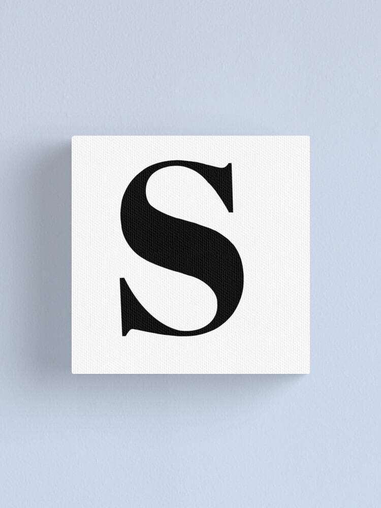 Lienzo for Sale con la obra «La letra S (negra)» de drawingbystephx ...