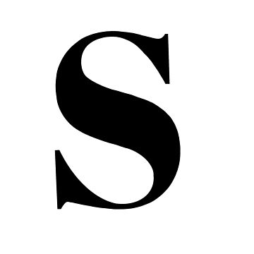 Lámina artística for Sale con la obra «La letra S (negra)» de ...