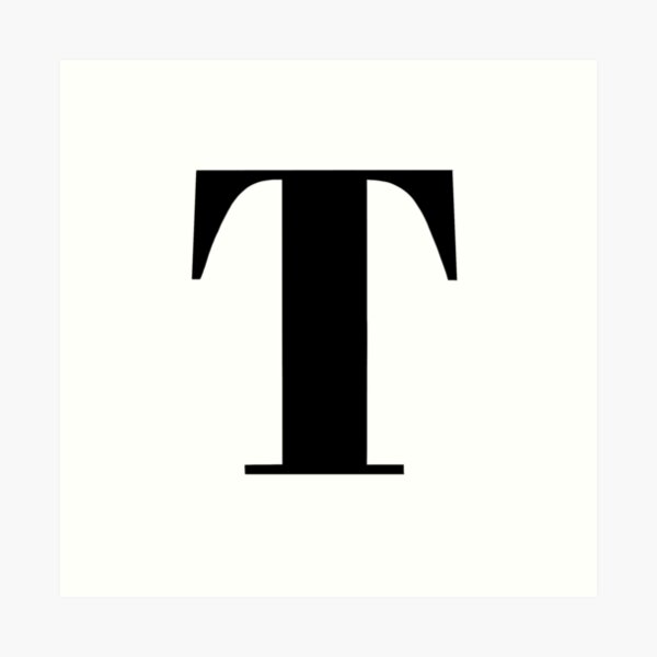 Lámina artística for Sale con la obra «La letra T (negra)» de ...
