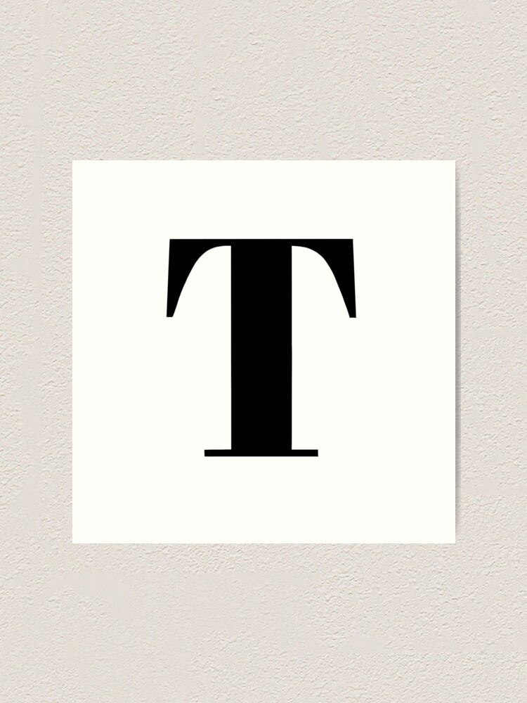 Lámina artística for Sale con la obra «La letra T (negra)» de ...
