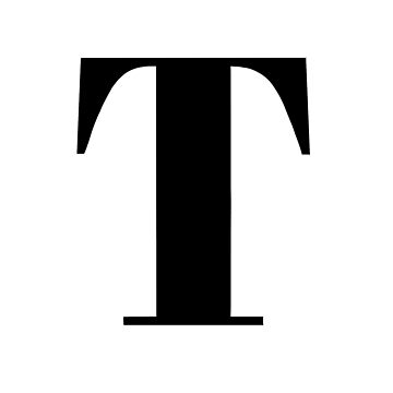Lámina artística for Sale con la obra «La letra T (negra)» de ...