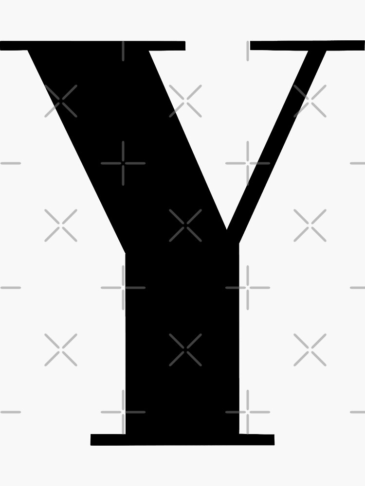 "The letter Y (Black)" Sticker for Sale by drawingbystephx | Redbubble
