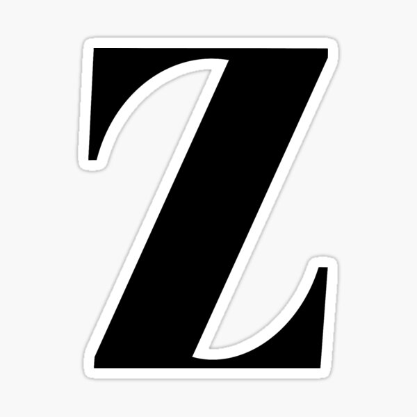 Pegatina «La letra Z (negra)» de drawingbystephx | Redbubble