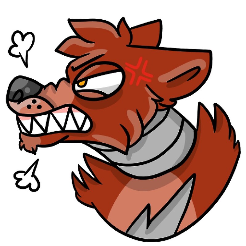 "FNAF Foxy - Angry" by godtiermars | Redbubble