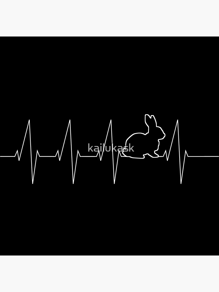 "Heart rabbit heart rate monitor rabbit" Poster by kailukask | Redbubble