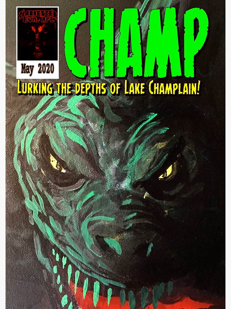 "Champ Lake Champlain Monster" Sticker for Sale by HarvOsorrow | Redbubble