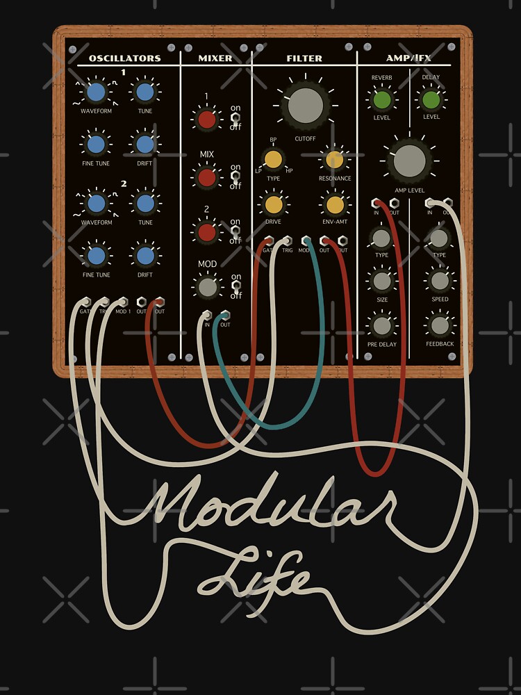 "Modular Synthesizer Player" T-shirt for Sale by mewzeek-T | Redbubble ...