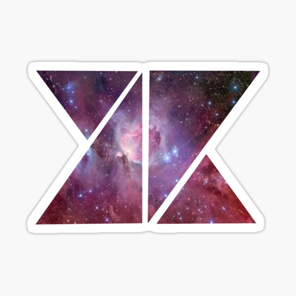 "KNK Logo (Red-Purple Nebula)" Sticker by hiraethwonders | Redbubble