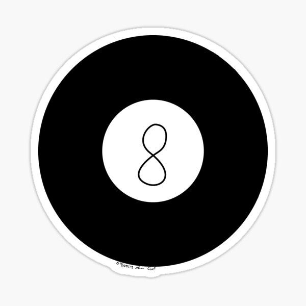 "Eight Ball" Sticker by dominiccivilart | Redbubble