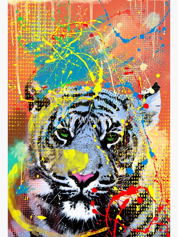"TIGER 33" Sticker for Sale by NYWA-ART | Redbubble