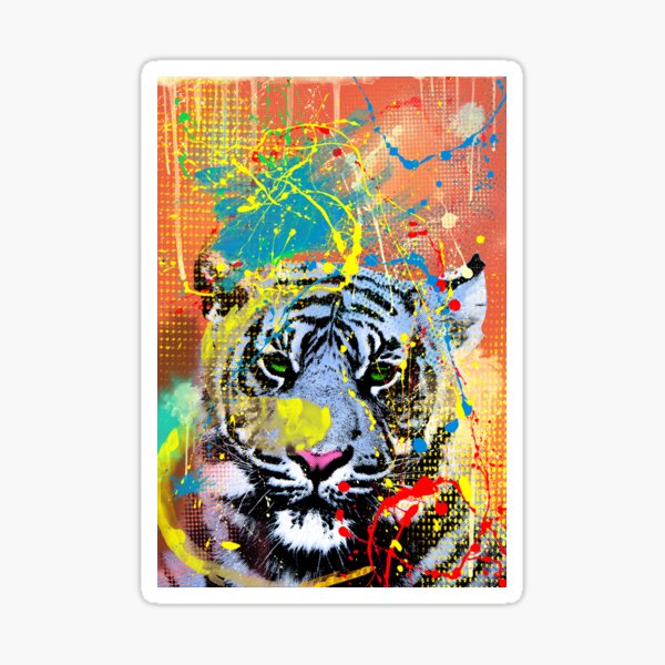 "TIGER 33" Sticker for Sale by NYWA-ART | Redbubble