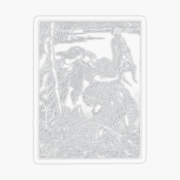 "Pre-raphaelite kiss and dragon" Sticker for Sale by Blacklinesw9 ...