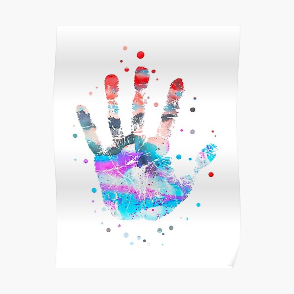 "Handprint, human handprint" Poster for Sale by Rosaliartbook | Redbubble