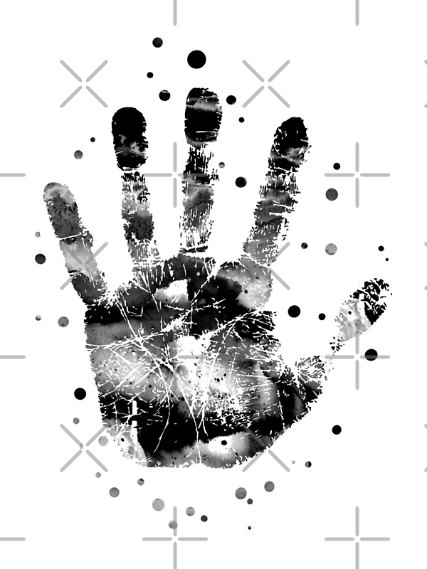 "Handprint, human hand-print" by Rosaliartbook | Redbubble