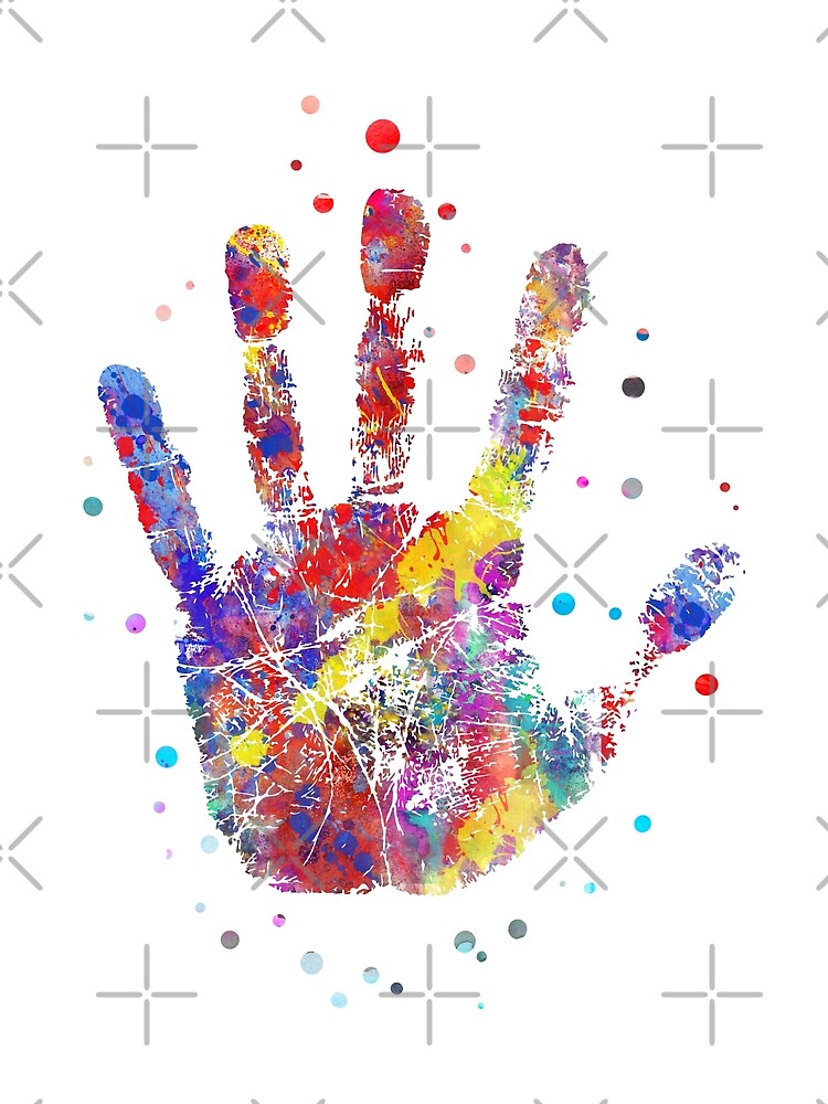 "Handprint, human hand-print" by Rosaliartbook | Redbubble