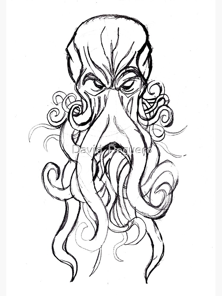 "Lord Cthulhu Sketch, Creatures, Mythical Creatures, Monsters ...