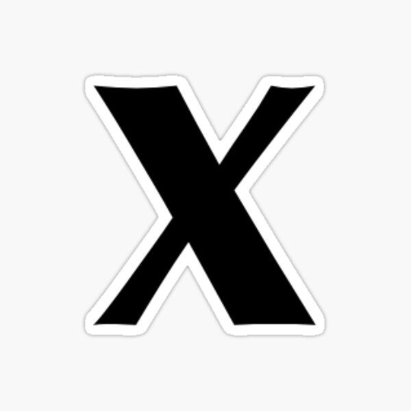 X Initial Stickers | Redbubble