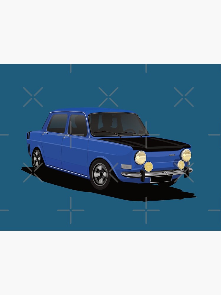 "Simca 1000 Rallye blue" Poster by knappidesign | Redbubble