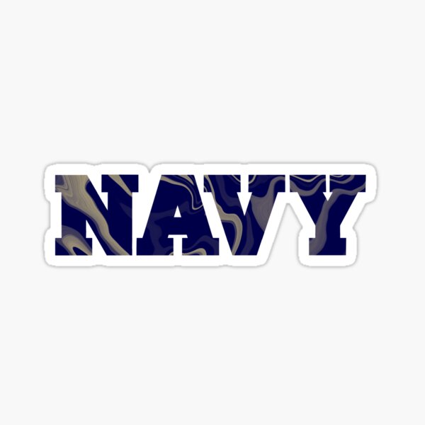 "NAVY but marbled ooooo" Sticker by jtn456 | Redbubble
