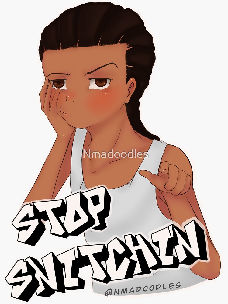 "Stop Snitchin" Sticker by Nmadoodles | Redbubble