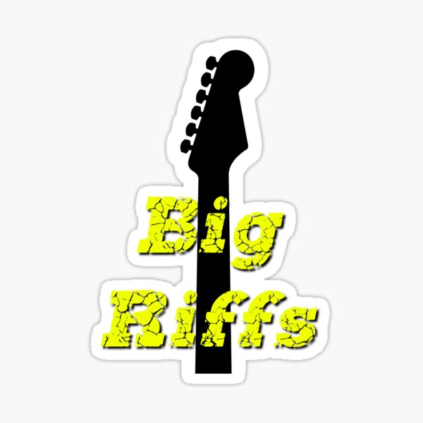 "Big Riffs! Guitar" Sticker for Sale by JamAwayGuitar | Redbubble
