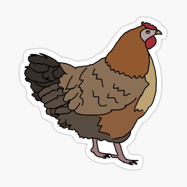 "Chicken" Sticker for Sale by maggielamy | Redbubble