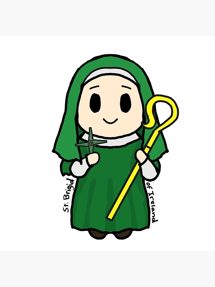 "Chibi Saints - St. Brigid of Ireland" Greeting Card for Sale by ...