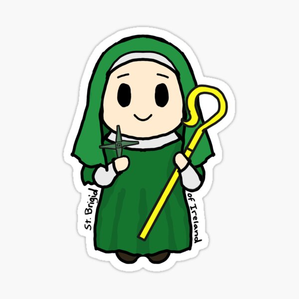 "Chibi Saints - St. Brigid of Ireland" Sticker for Sale by serperior30 ...