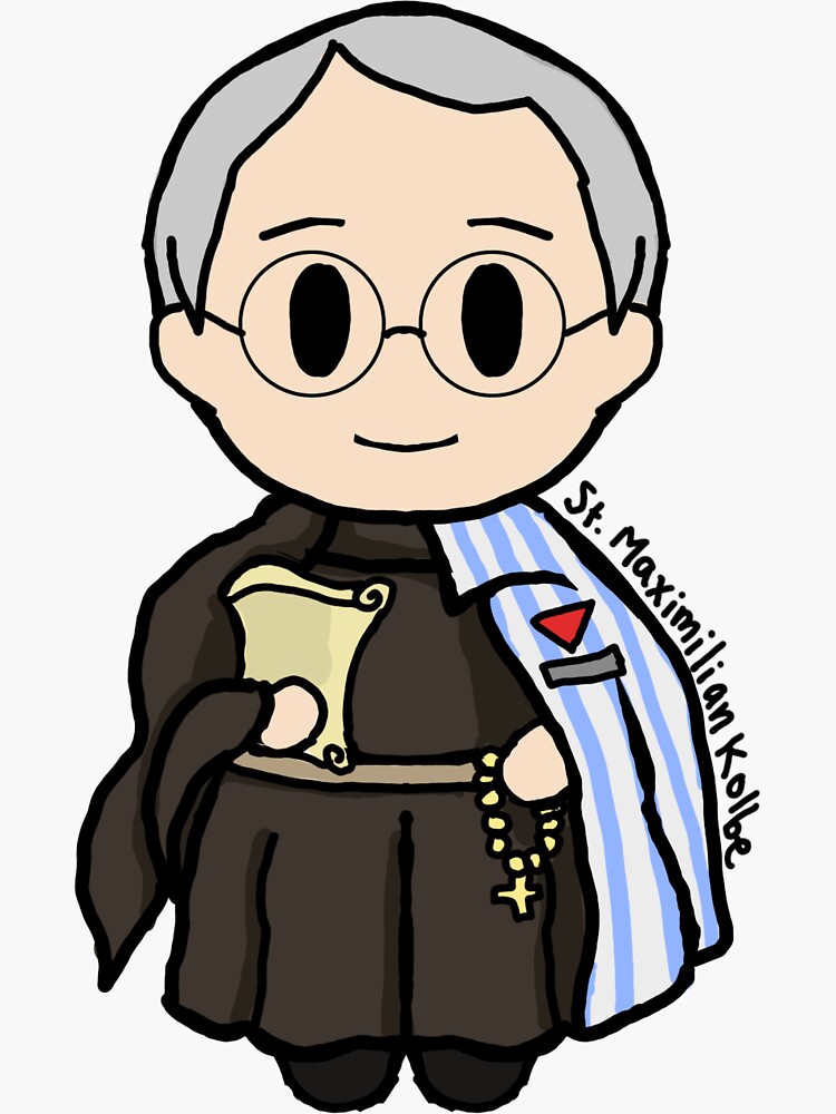 "Chibi Saints - St. Maximilian Kolbe" Sticker for Sale by serperior30 ...