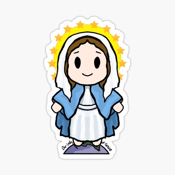"Chibi Saints - Mary, Our Lady of Grace" Sticker for Sale by ...