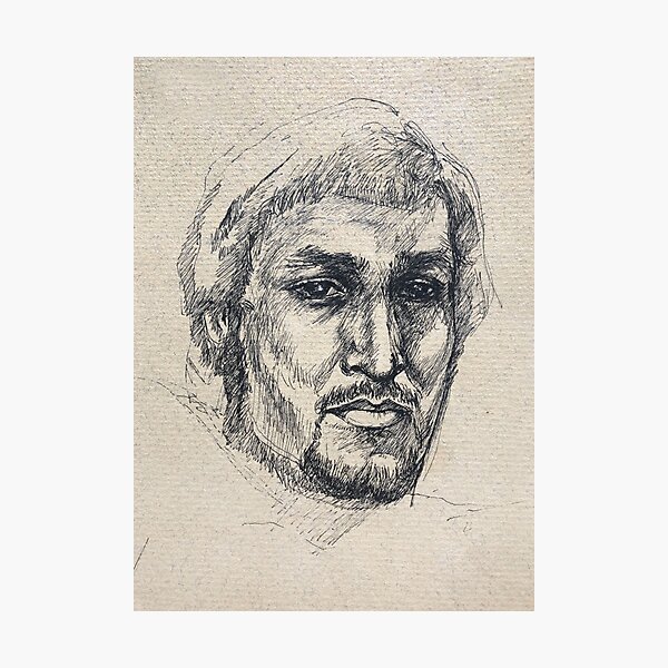 "Portrait of Rodger ~ ink drawing" Photographic Print by rozmcq | Redbubble