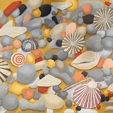 "Pebbles and Shells Beach Design" Zipper Pouch for Sale by Emma Fifield ...