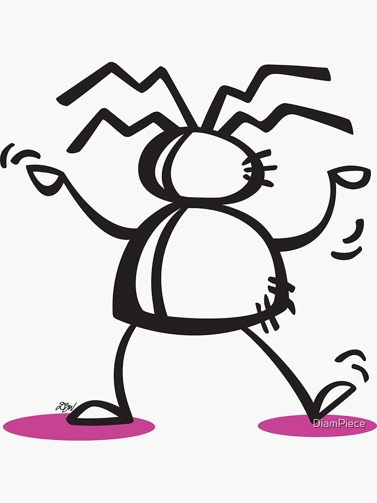 "WAVY DUDE Shimmy Tee" Sticker for Sale by DiamPiece | Redbubble