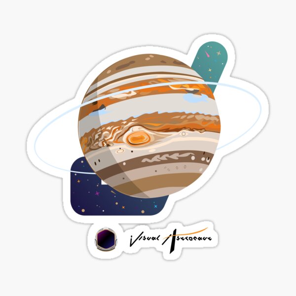 "Juristic Jupiter" Sticker for Sale by visualastronaut | Redbubble