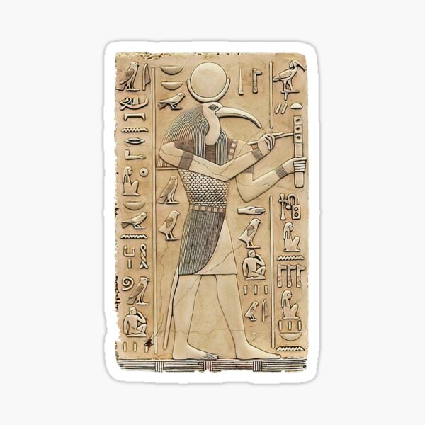 "Ancient Egyptian God Thoth" Sticker for Sale by Walter Colvin | Redbubble