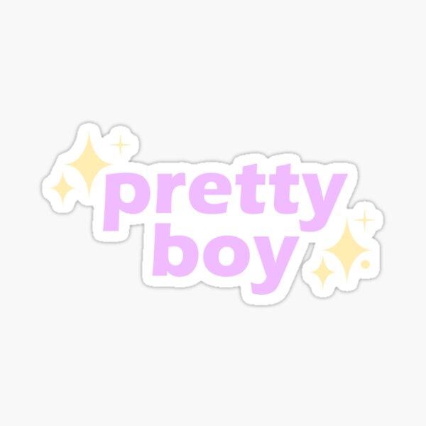 "Pretty Boy Sticker (Purple)" Sticker by elisevoir | Redbubble