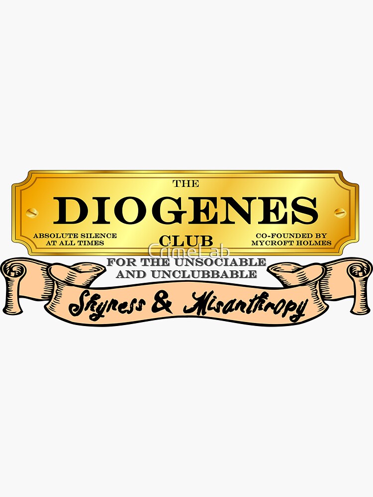 Pegatina «Mycroft Holmes - Diogenes Club - Para los no censurables e ...