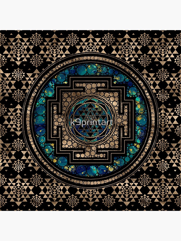 "Sri Yantra / Sri Chakra Marble and Gold" Photographic Print for Sale ...