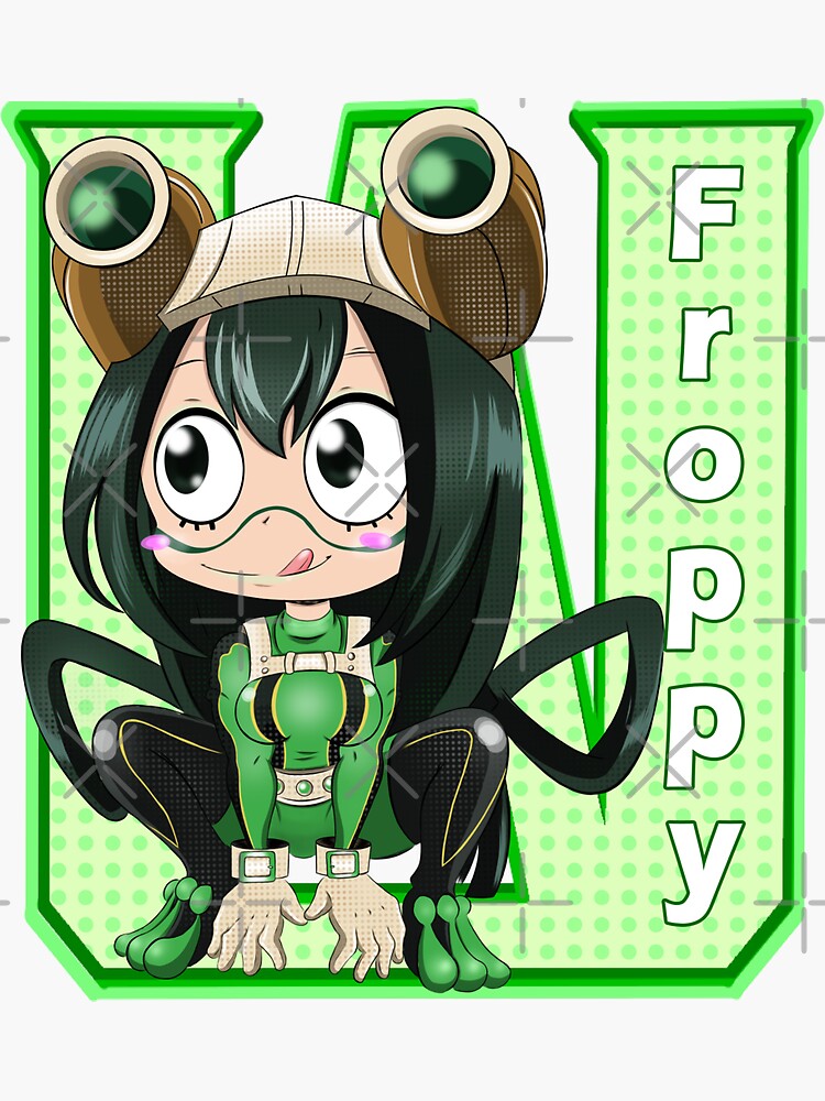 "My Hero Academia Froppy" Sticker by jstudiosoregon | Redbubble