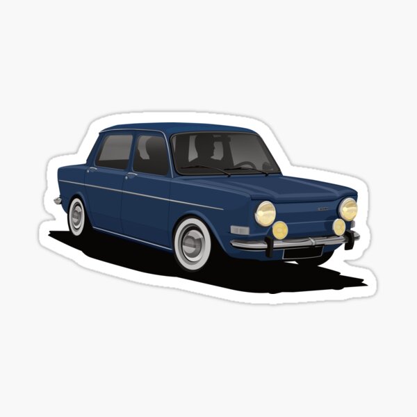 "Simca 1000 Special - dark blue" Sticker for Sale by knappidesign ...