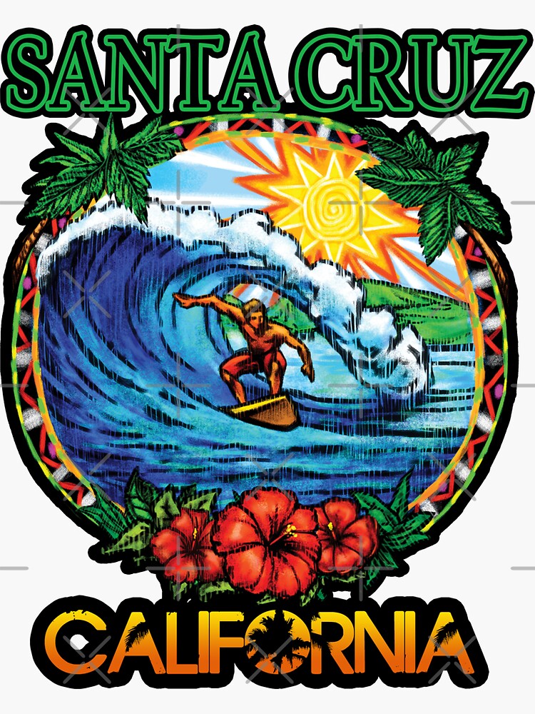 "Santa Cruz" Sticker for Sale by ZombeeMunkee | Redbubble