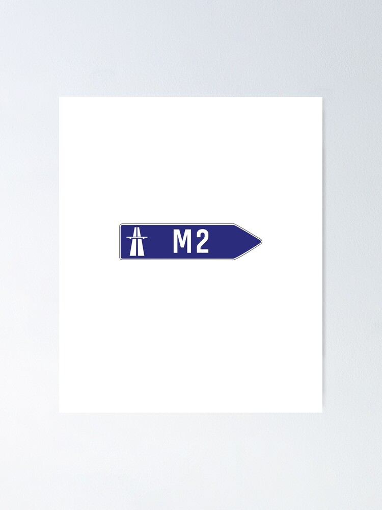 "M2 uk motorway sign" Poster by qlobba | Redbubble