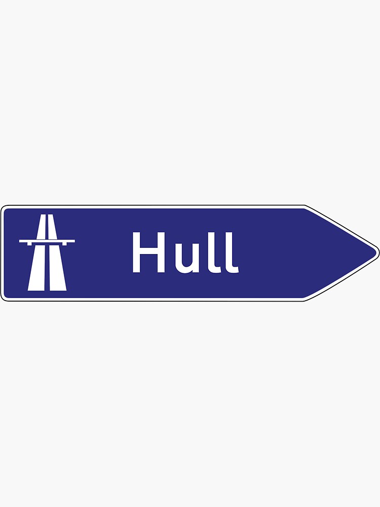 "Hull uk motorway sign" Sticker for Sale by qlobba | Redbubble