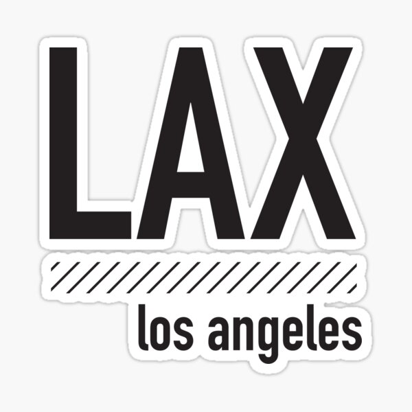 "LAX Los Angeles Airport " Sticker for Sale by MrAndMrsTee | Redbubble