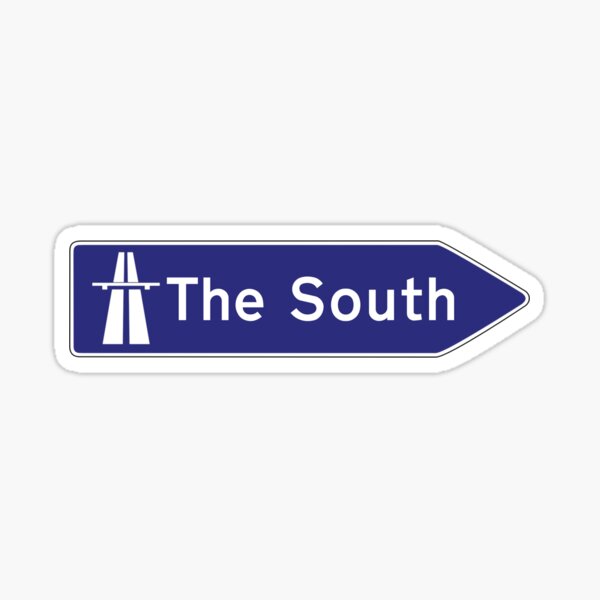 "The South uk motorway sign" Sticker for Sale by Ben Morley | Redbubble