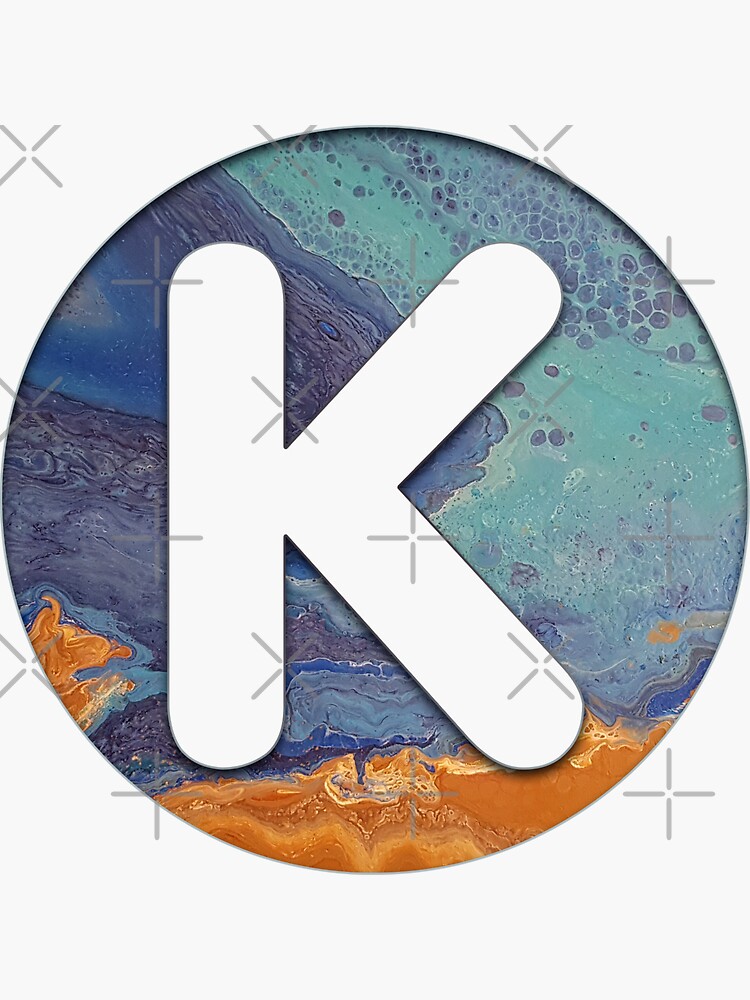 "Ocean Letter K" Sticker for Sale by Stenzy | Redbubble