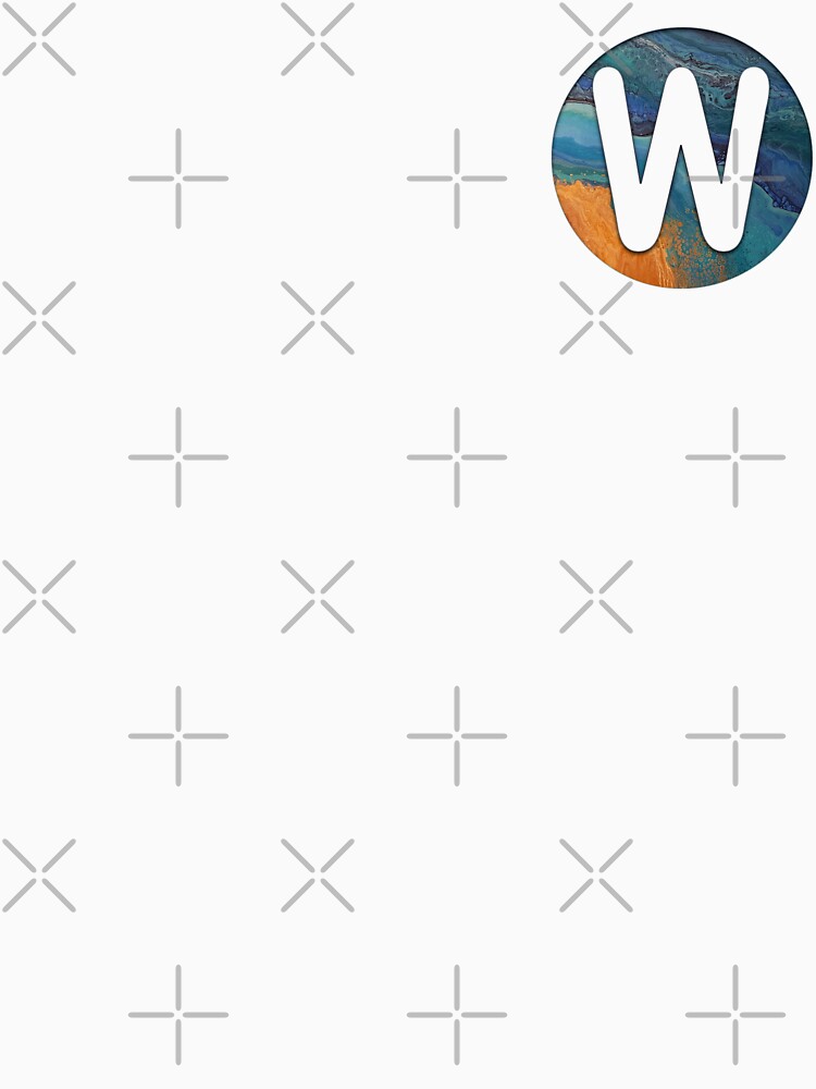 "Ocean Letter W" T-shirt for Sale by Stenzy | Redbubble | alphabet t ...